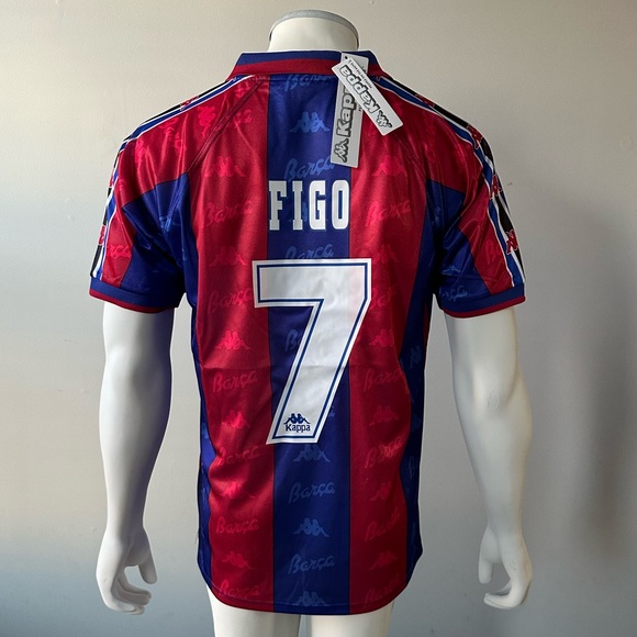 Kappa | Shirts | Luis Figo Fc Barcelona New Mens Retro Vintage Soccer ...